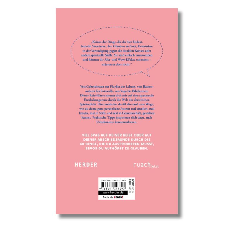 Buch "40 Dinge, die du ausprobieren musst, bevor Du aufhörst zu glauben ...